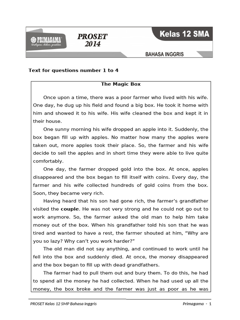 Proset Kelas 12 Ipa | PDF