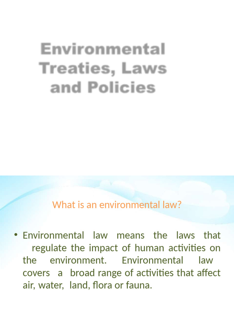 Environmental Laws | PDF