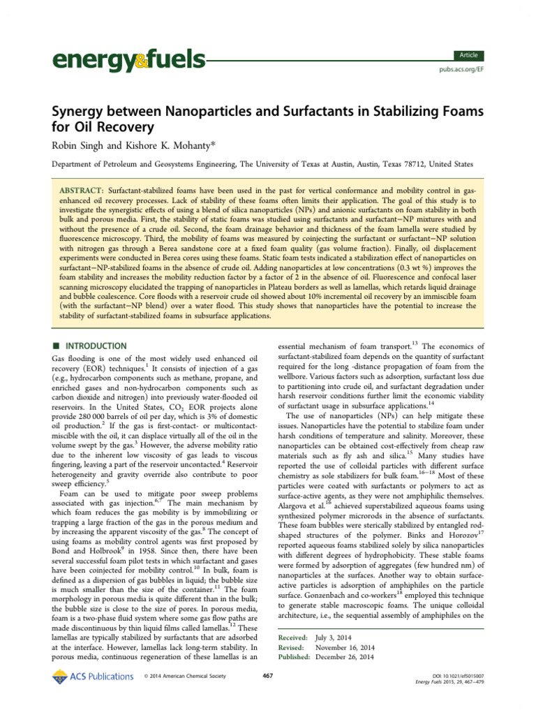 Synergy - Between - Nanoparticles - and - Surfactants - in ...