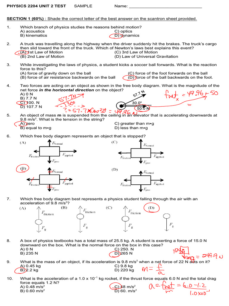 Unit 2 Test Sample Answers | PDF
