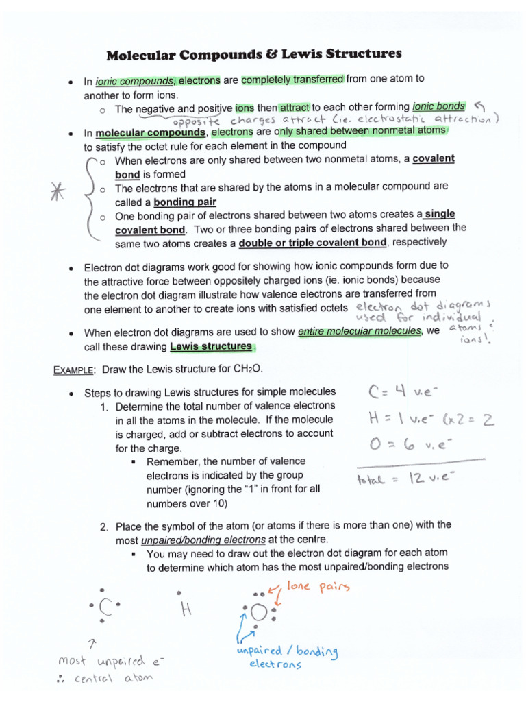 1.5-Molecular Compounds and Lewis Structures | PDF