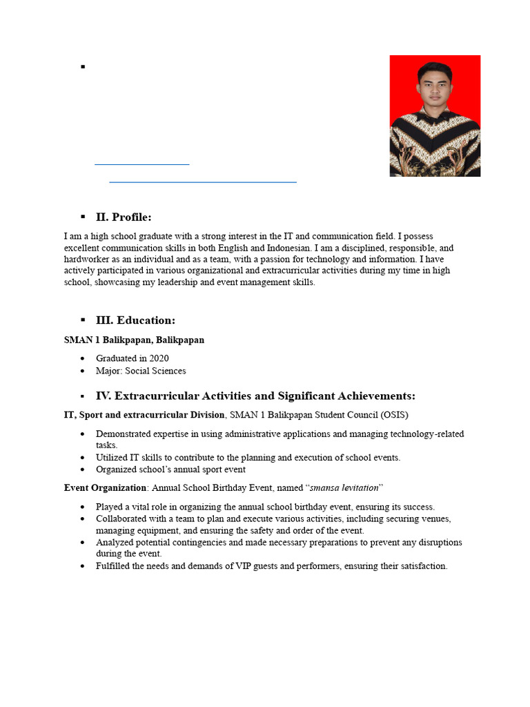 CV - Muhammad Raflan | PDF