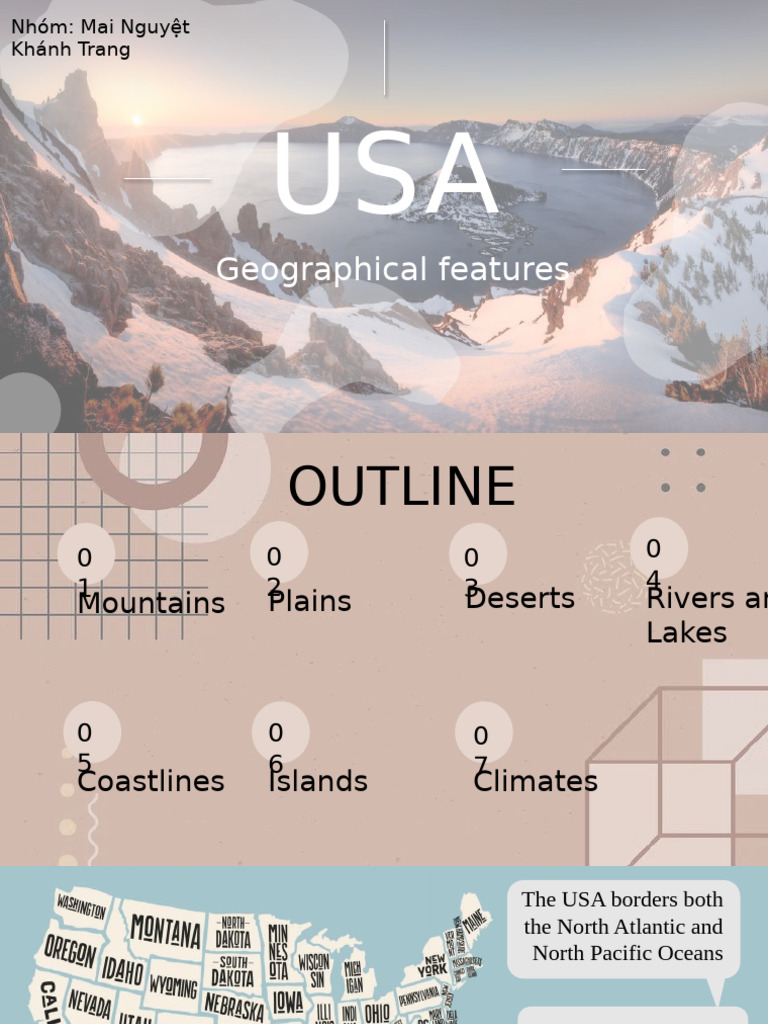 Group 14 The Geographical Features of The USA. | PDF