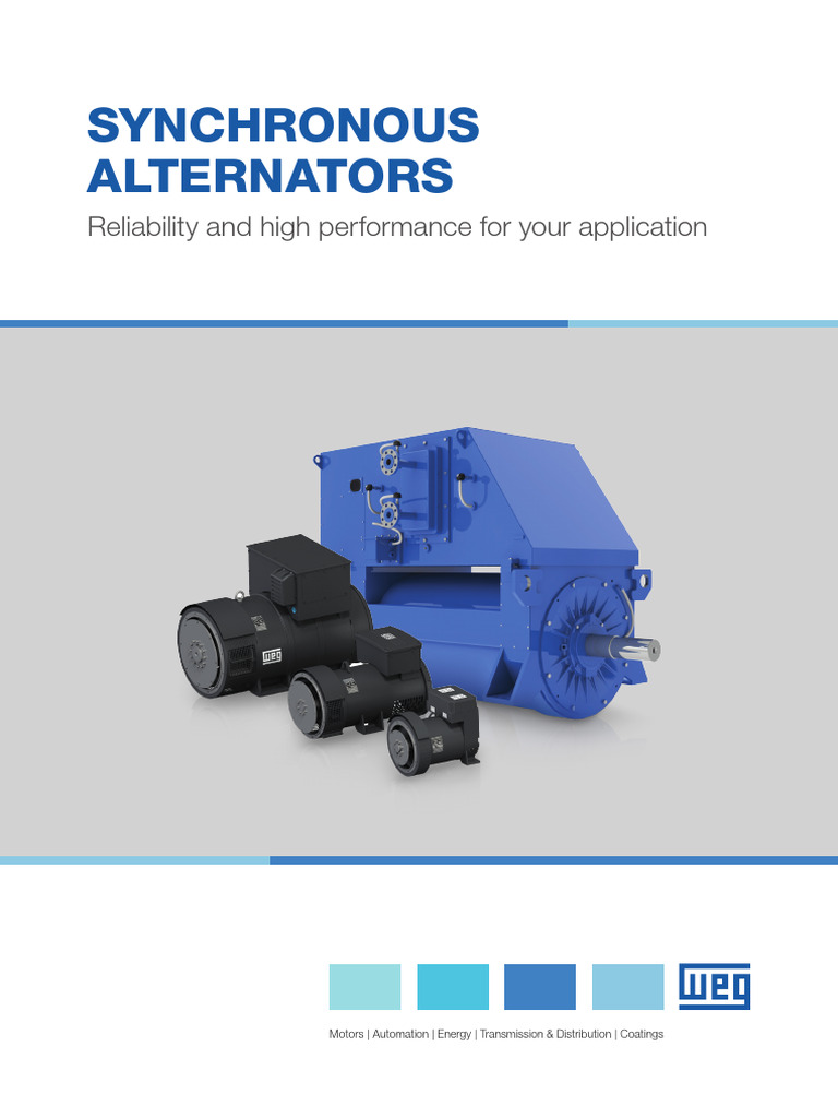 WEG Synchronous Alternators Benefits 50117425 Brochure English | PDF