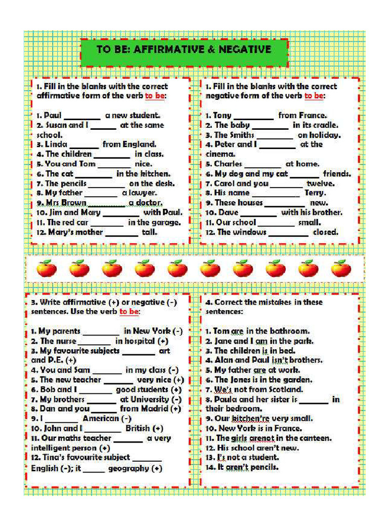 5º-6ºprim Verb To Be | PDF