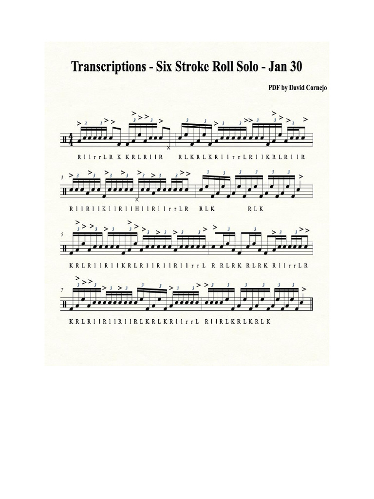 Six Stroke Roll Solo | PDF