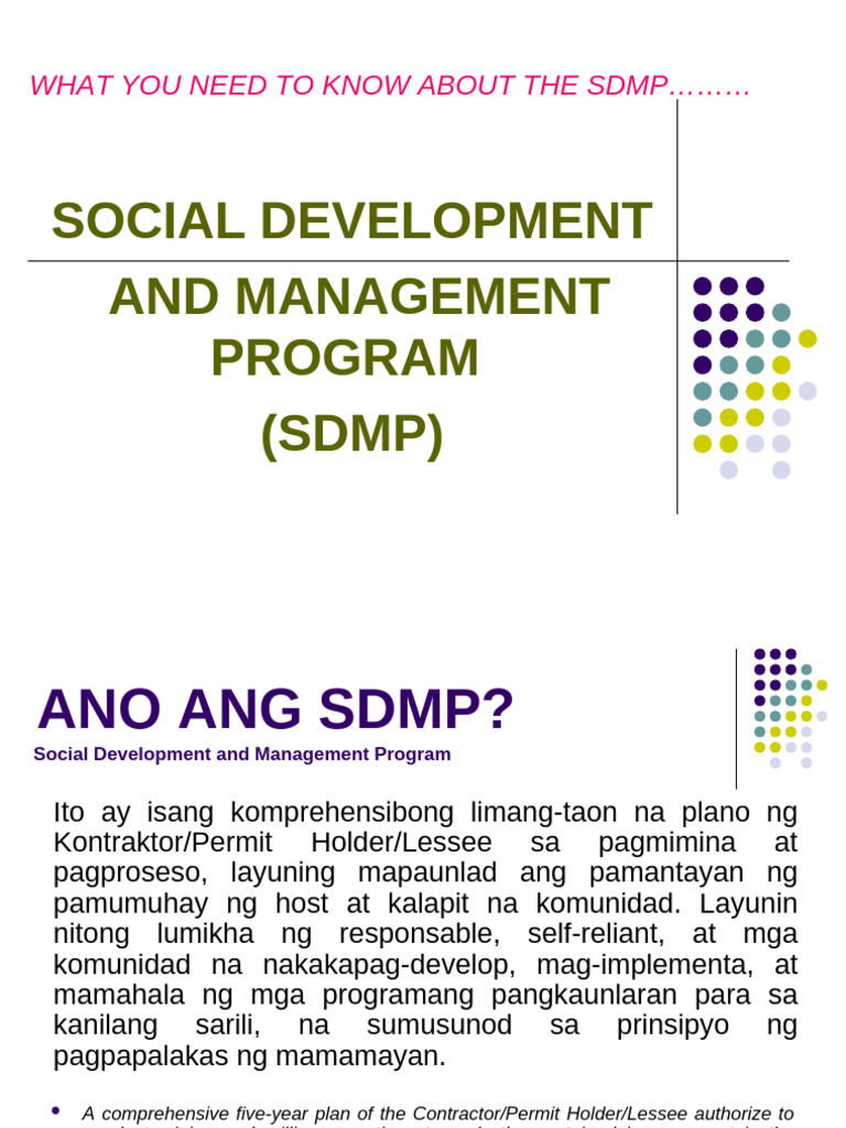 SDMP | PDF