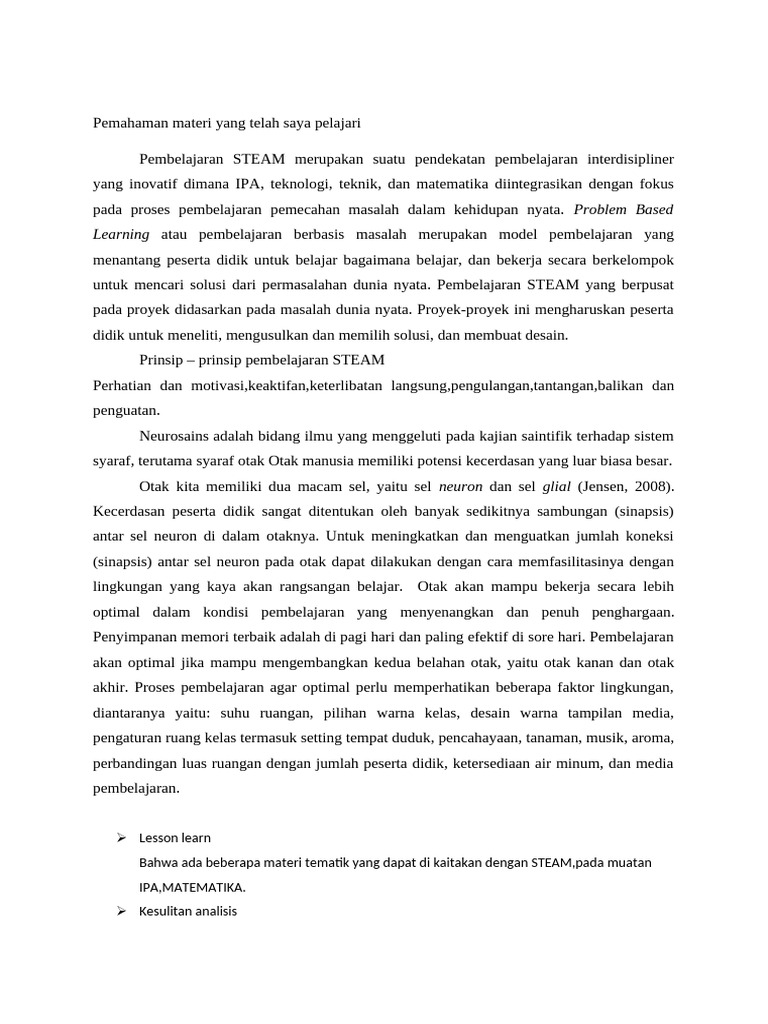Refleksi Pembelajaran Inovatif | PDF Refleksi Pembelajaran Inovatif | PDF