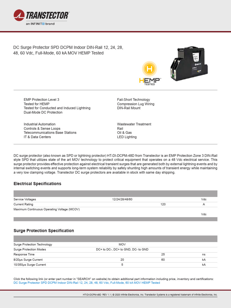 HT DI DCPM 48D - Datasheets - US | PDF
