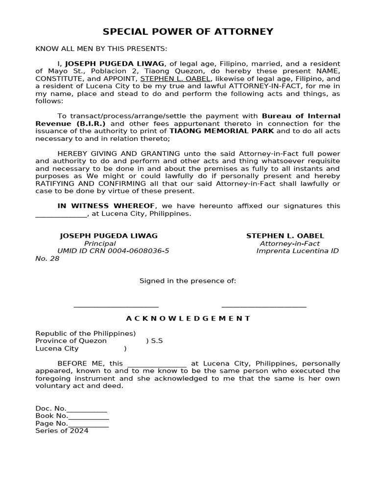 SPA-Auhtority To Print | PDF