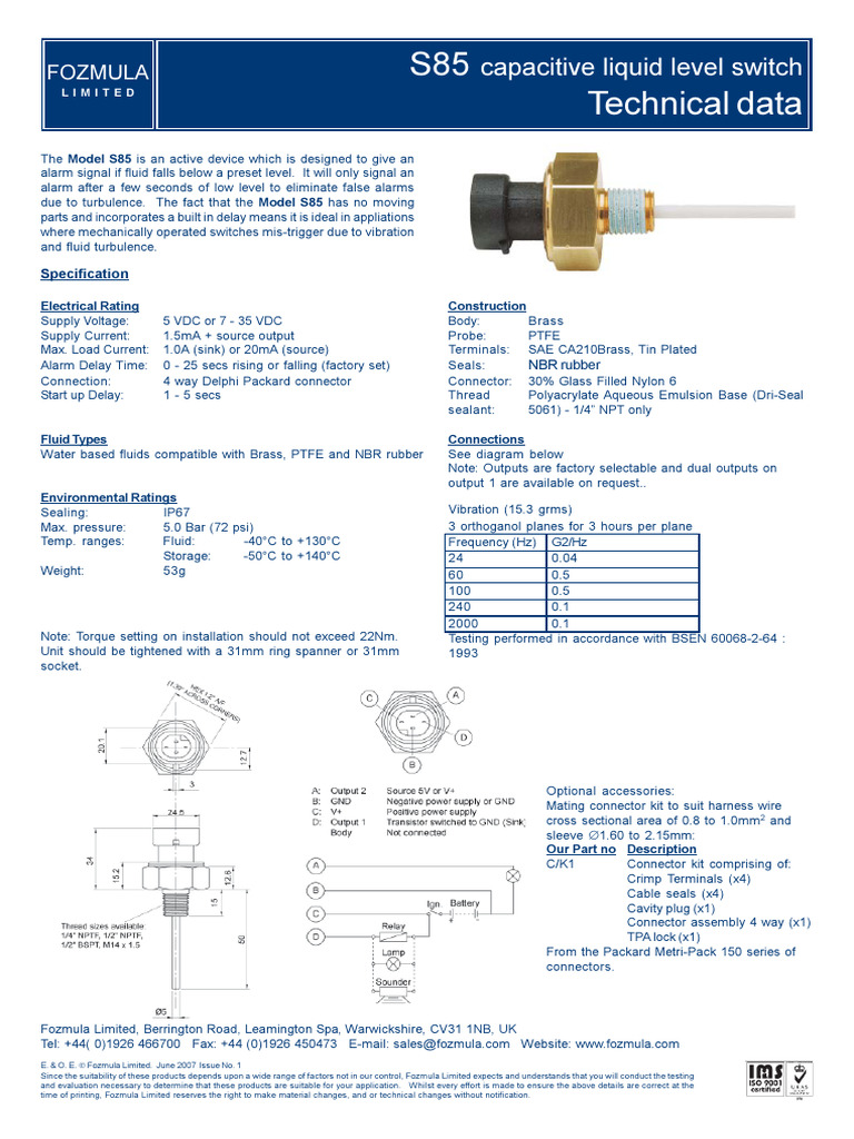 S85 DataSheet | PDF