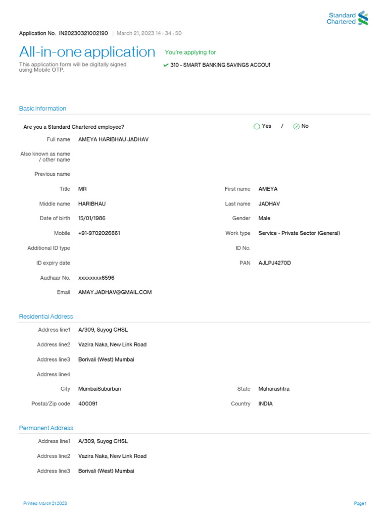 IN20230321002190 Application Form | PDF