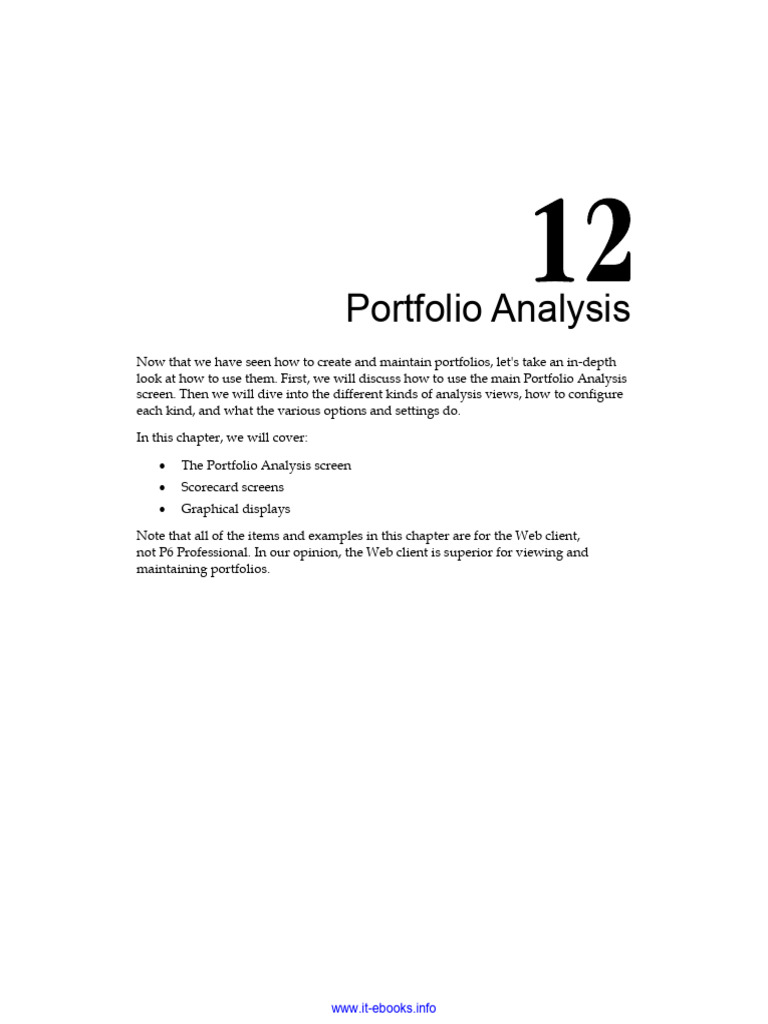 Portfolio Analysis | PDF