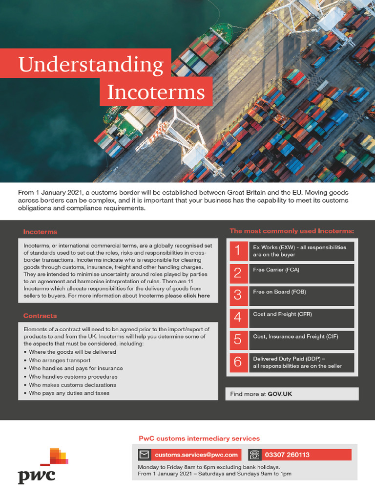 Customs Service Understanding Incoterms | PDF