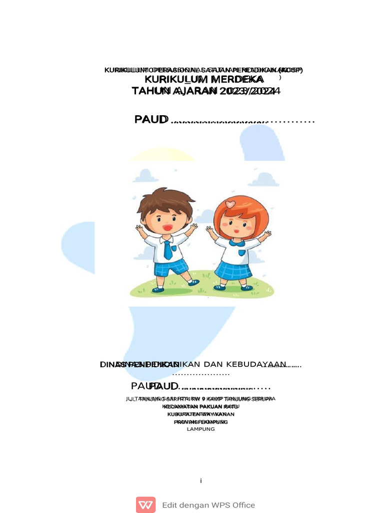 1 Kosp Paud Kurikulum Merdeka Pdf
