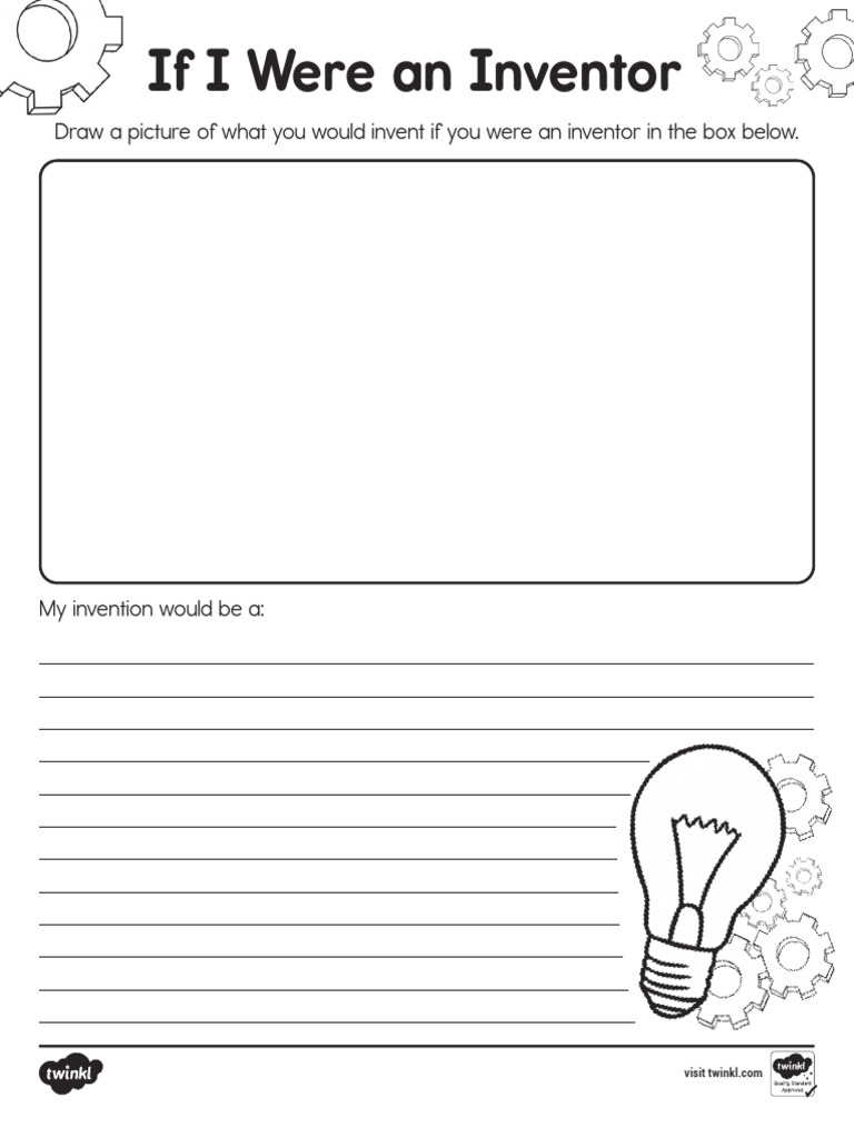 BW If I Were An Inventor Draw and Write Activity | PDF