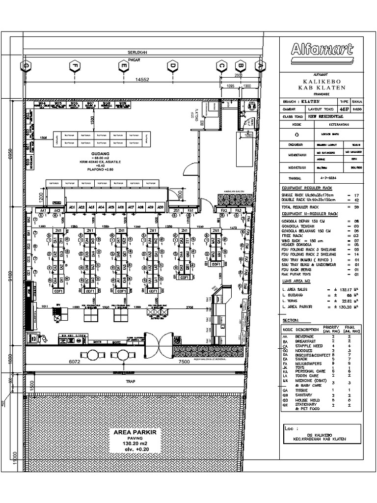 Kalikebo, Klaten - Layout Rak | PDF