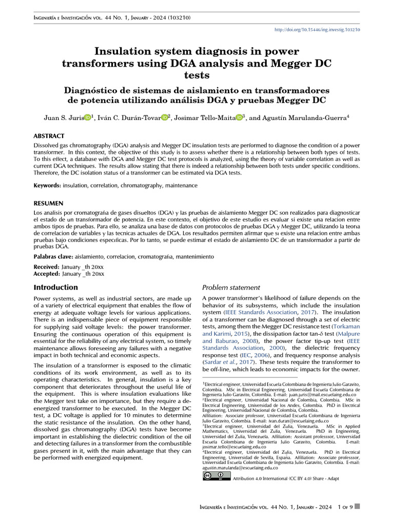 Insulation System Diagonsis For Power Transformer | PDF