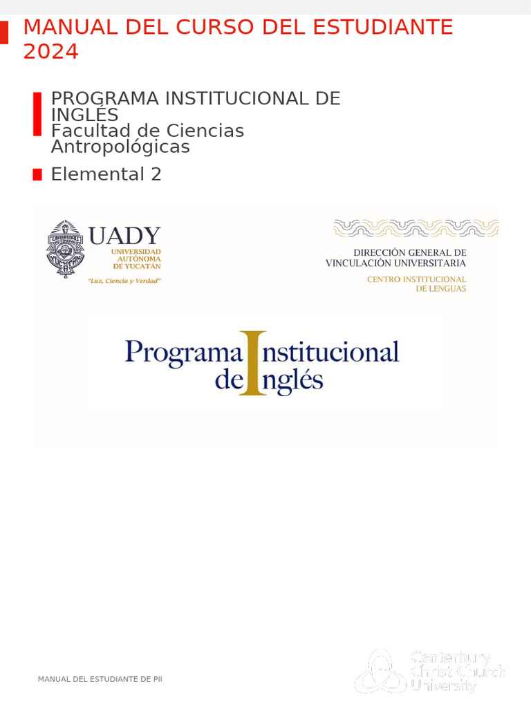 Pii Student Handbook - Elemental 2j | PDF