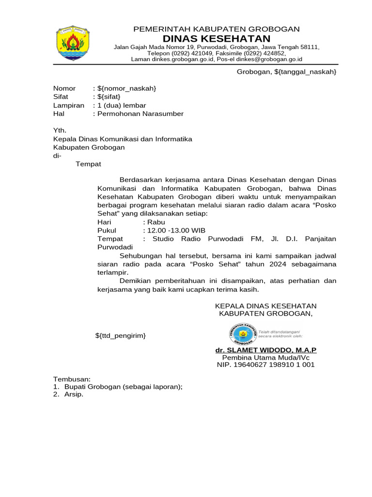 Pemberitahuan Jadwal Siaran Radio Diskominfo | PDF