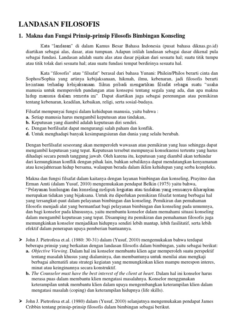 Landasan Filosofis BK | PDF