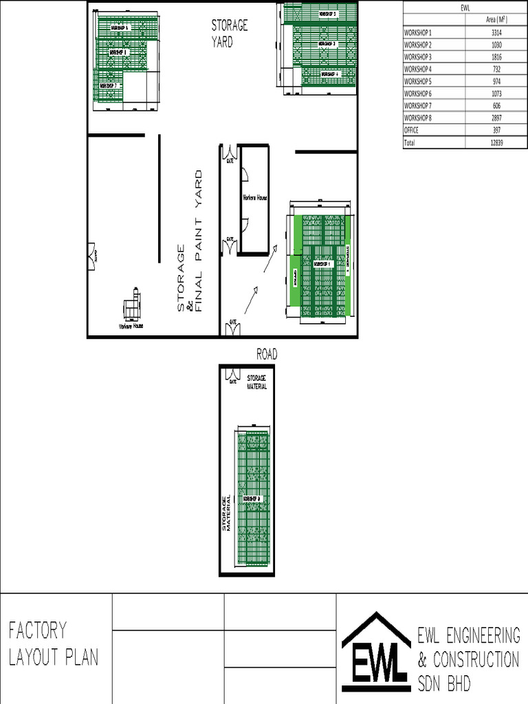 EWL Fabrication Yard Layout Plan 2024 | PDF