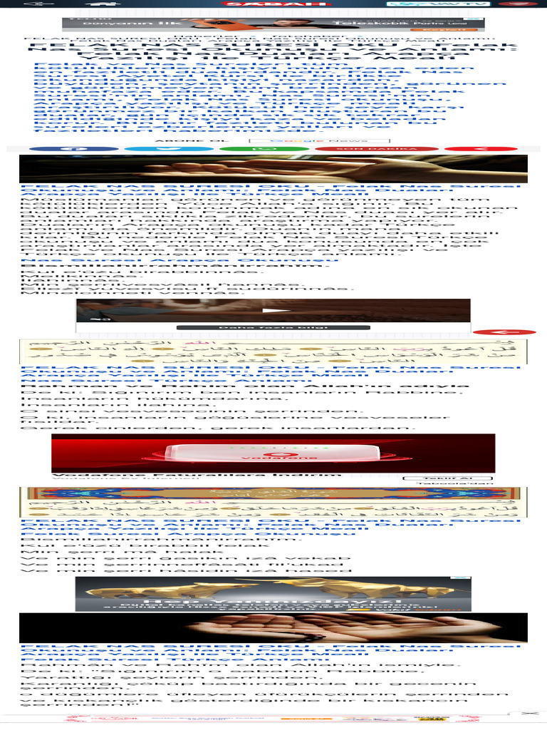 Felak Nas Suresi Oku - Felak Nas Suresi Okunuşu Ve Anlamı: Felak Nas ...