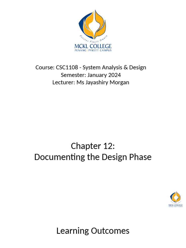 Chapter 12 Documenting The Design Phase | PDF