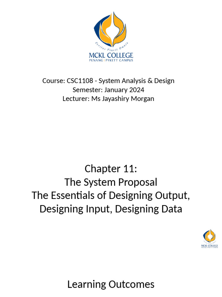 Chapter 11 The System Proposal | PDF