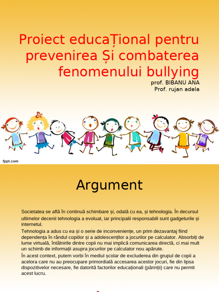 0 Proiect Antibullying 1 | PDF