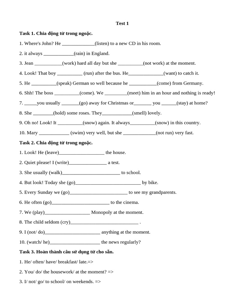 Test HTĐ Và HTTD | PDF