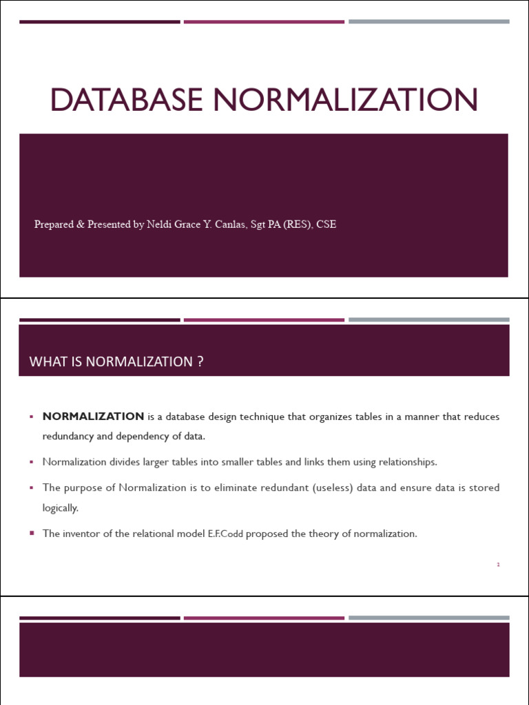 DATABASE-NORMALIZATION | PDF