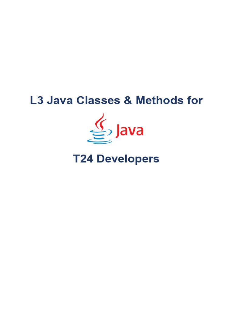 L3 Javaroutine Classes Methods V30 Pdf 
