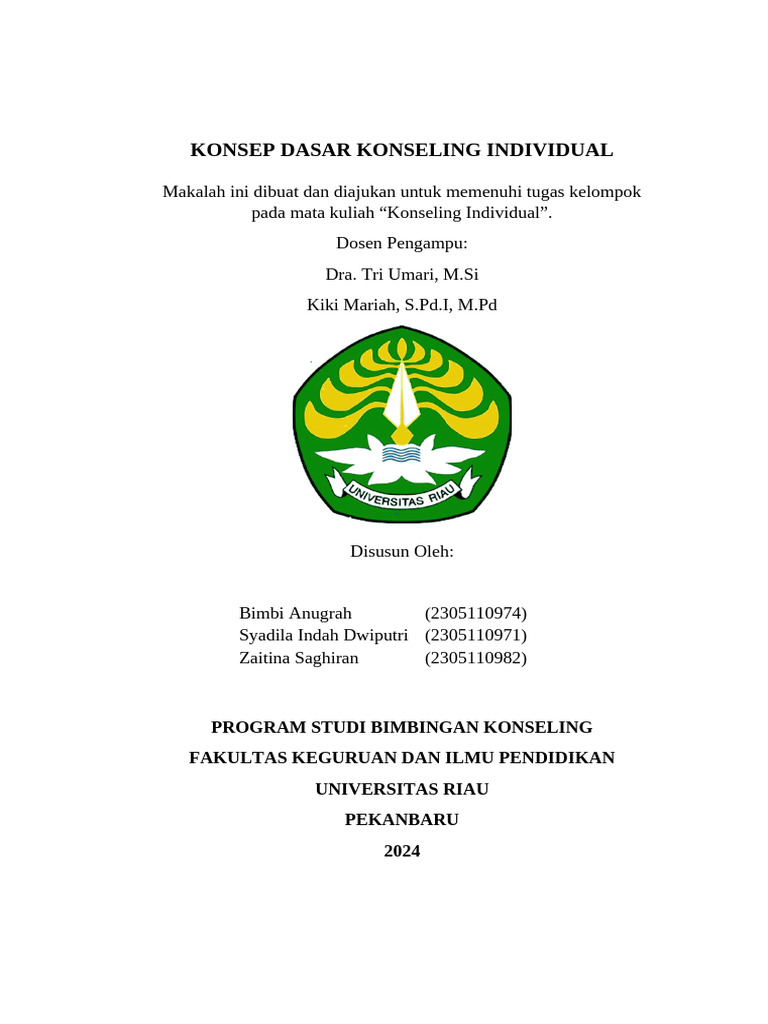 Konsep dan Indikator Konseling Individual | PDF