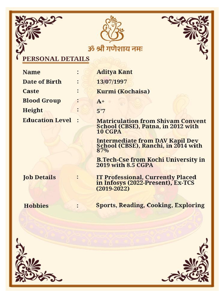 Biodata | PDF