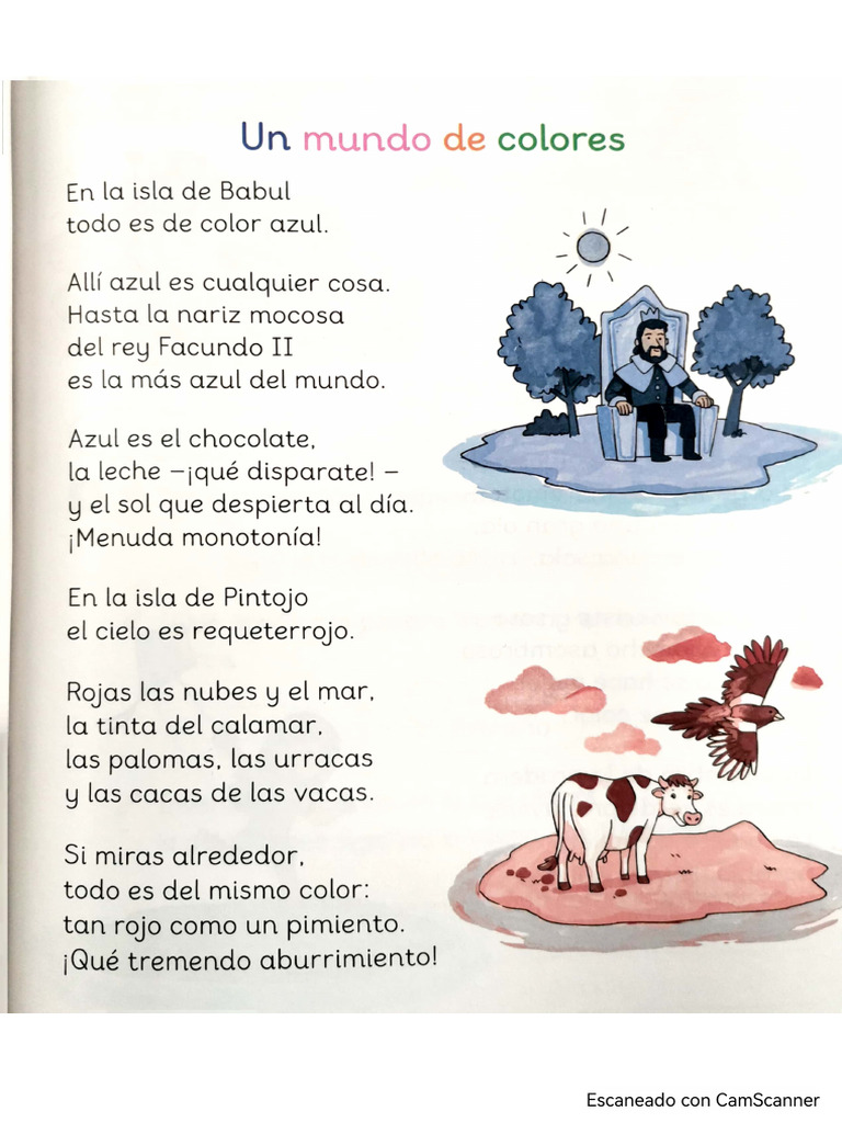 Poema Un Mundo de Colores | PDF
