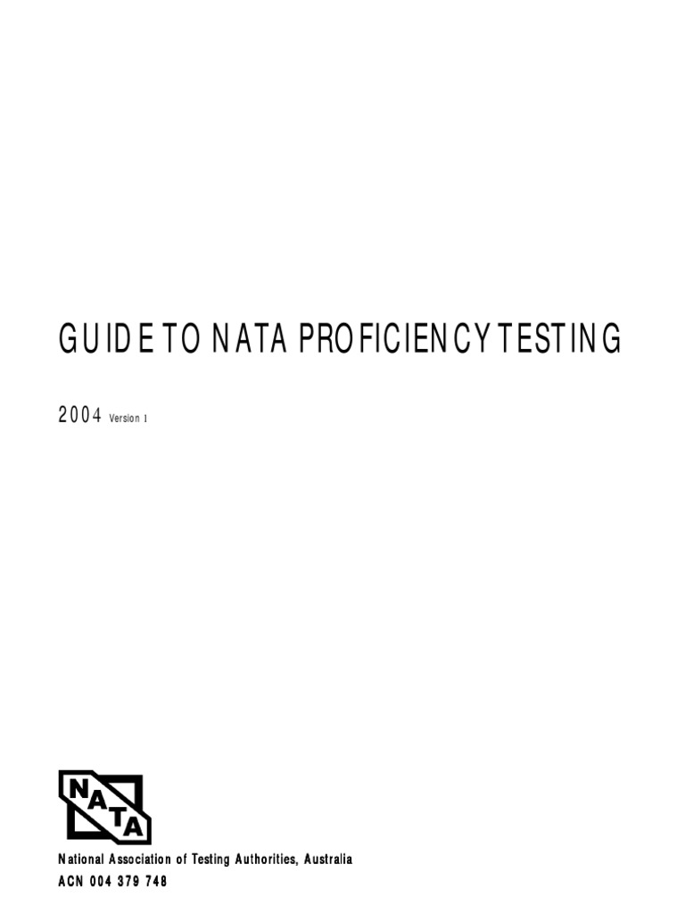 Nat A Proficiency Testing Guide | PDF
