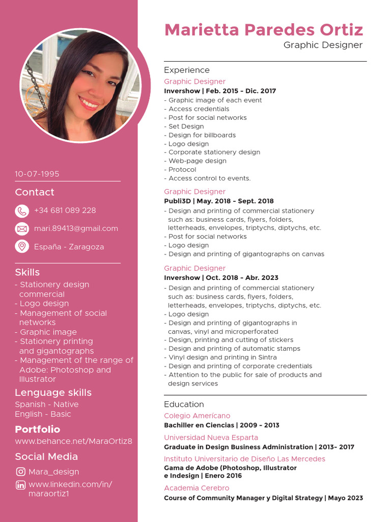 Curriculum Ingles | PDF