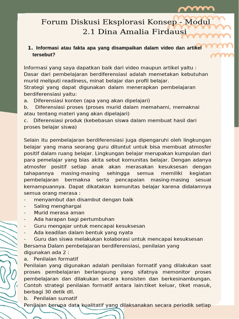 Forum Diskusi Eksplorasi Konsep Modul 2 1 | PDF