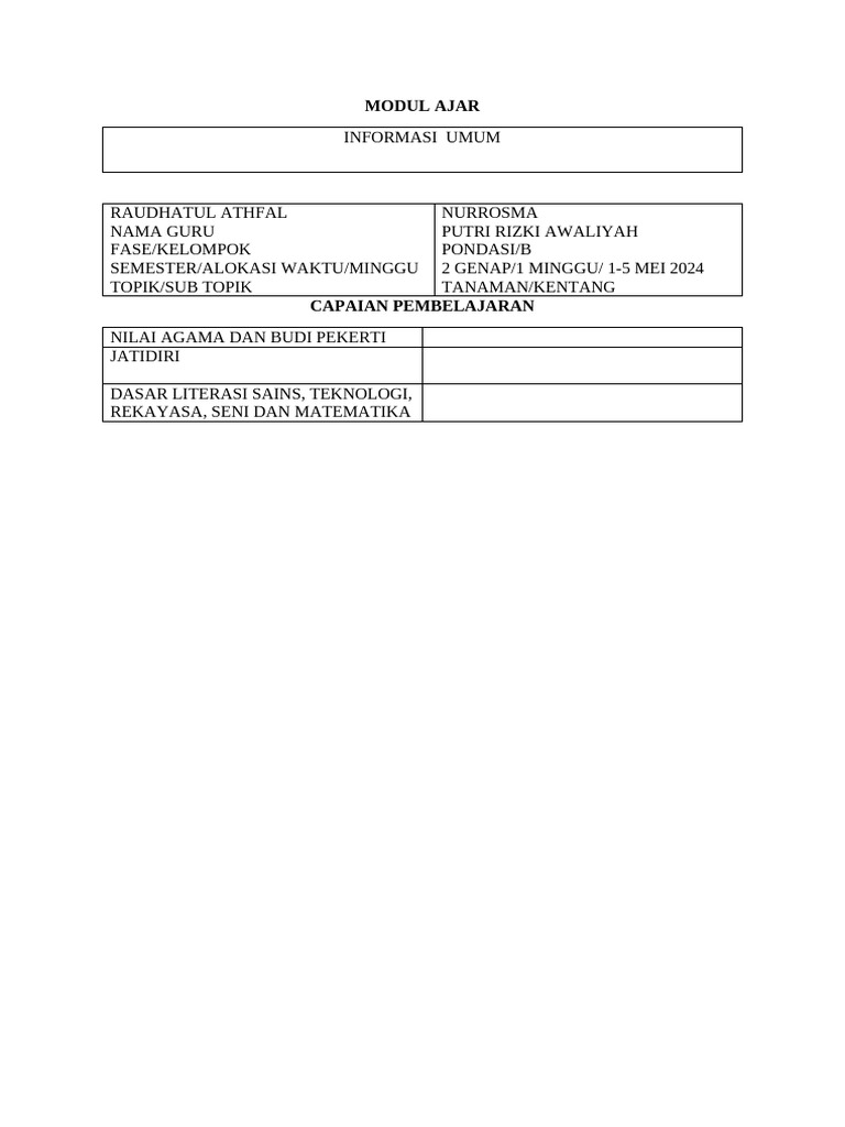 Modul Ajar | PDF