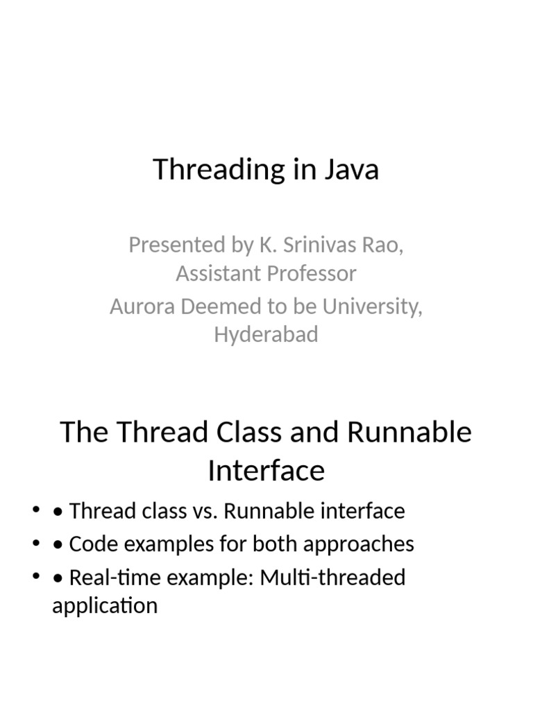 Module-7 Threading Presentation | PDF