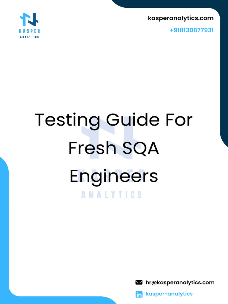 Testing Guide For SQA Engineers | PDF