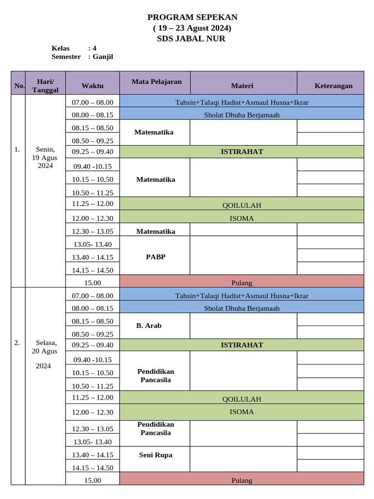 PROKAN 19-23 Agus 2024 | PDF