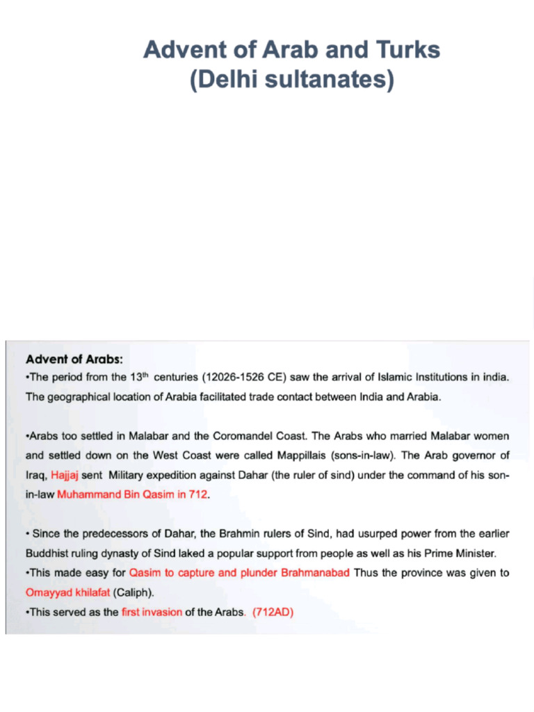 Delhi Sultanates | PDF