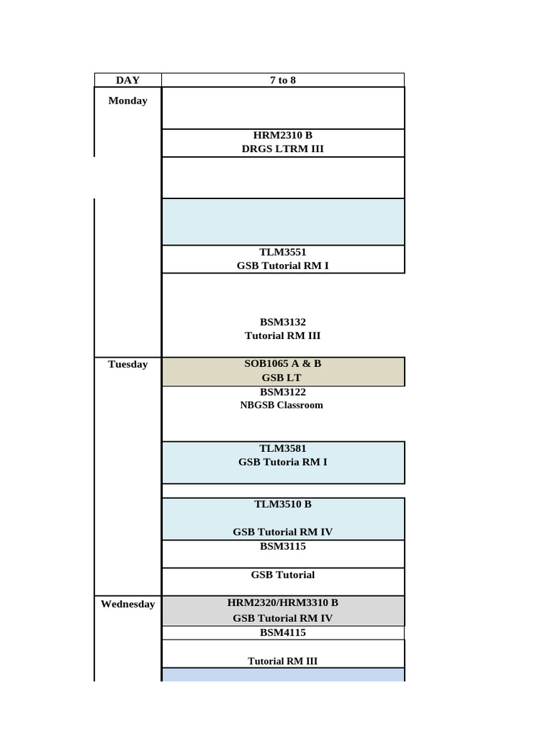 UG - Final Second Semester Class Time Table - 2024 | PDF