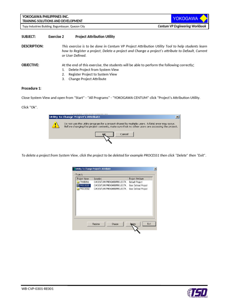 CentumVP Workbook - Exer 2 Project Attribution Utility | PDF