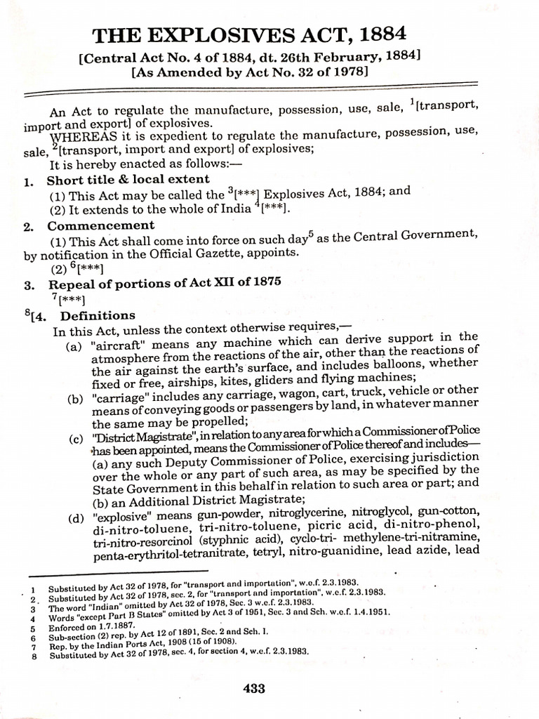 Explosive Act | PDF