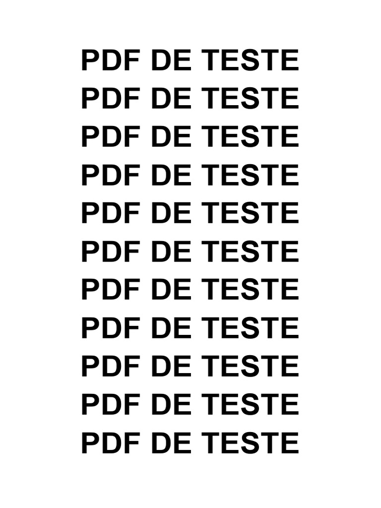 PDF Teste | PDF