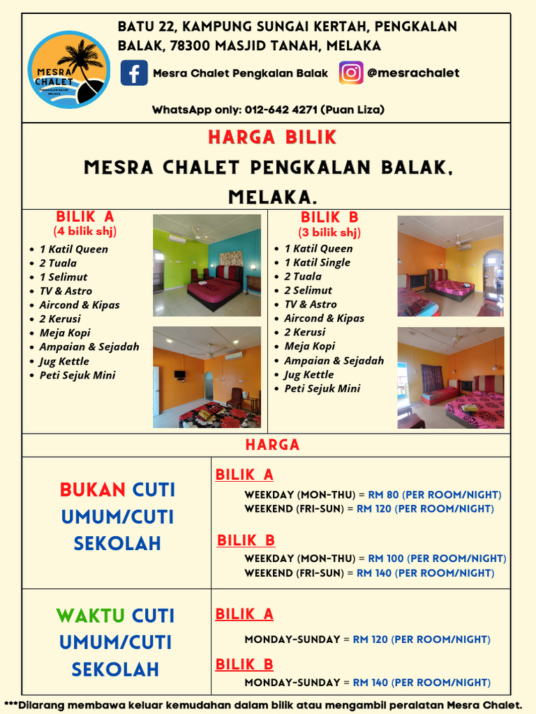 Pamphlet Mesra Chalet (2023) | PDF