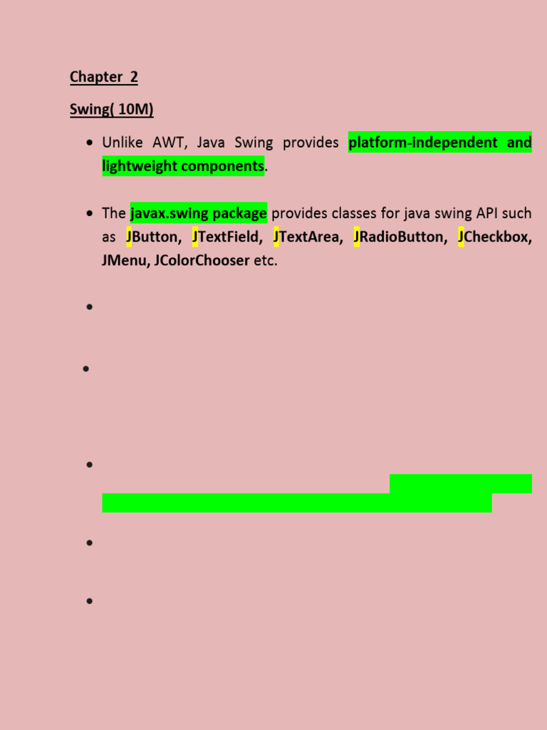 Ajp Notes Chap2 | PDF | Graphical User Interfaces | Computer Libraries Ajp Notes Chap2 | PDF | Graphical User Interfaces | Computer Libraries